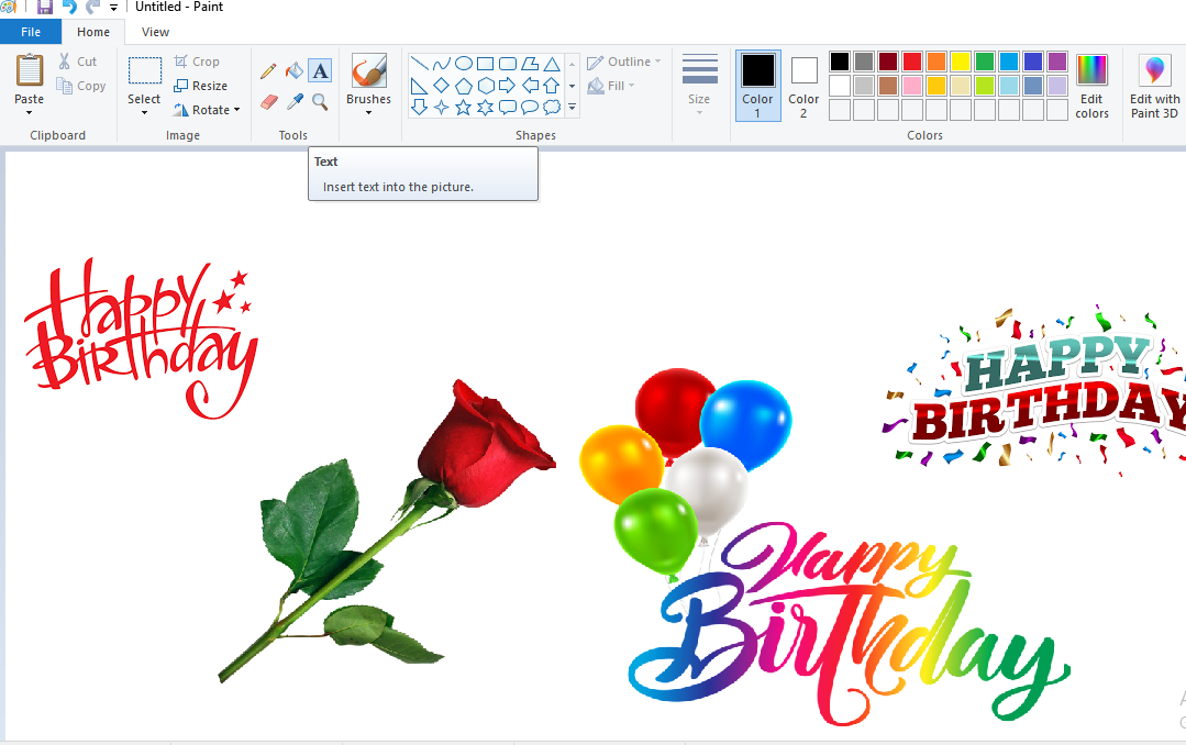 How to create thumbnail for YouTube videos in ms-paint? >> bittutech